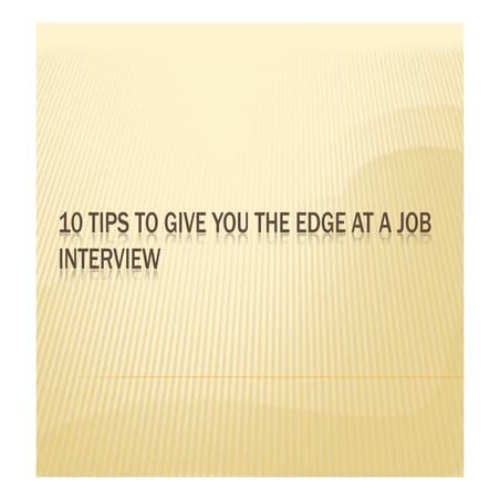 Interview etiquette | PPTX