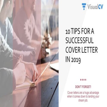10 tips for a successful cover letter in 2019 | PPT