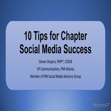 10 tips for nonprofit social media success | PPT