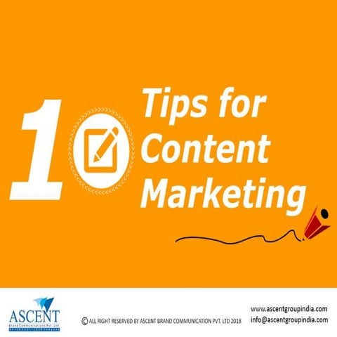10 Tips for Content Marketing | PPTX