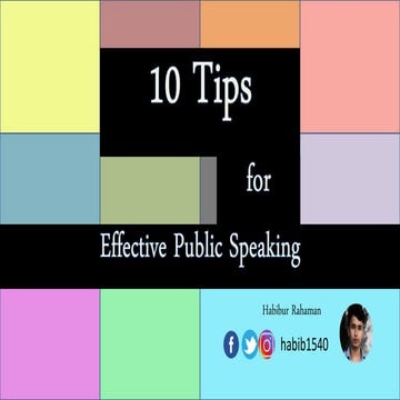 10 tips for Effective Public Speaking | PDF