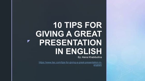 English for Presentations | PPTX | Events