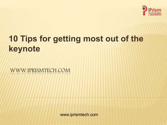 Advanced presentation skills | PPT