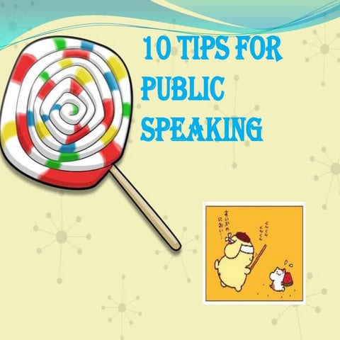 10 tips for public speaking | PPT