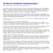 10 tips for sentiment analysis projects