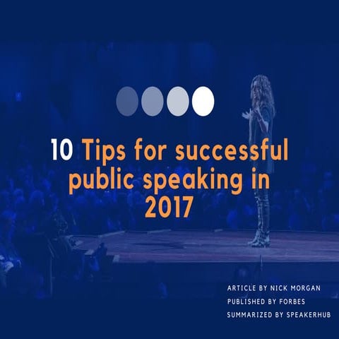 10 tips for successful public speaking in 2017 - Visual Summary | PDF