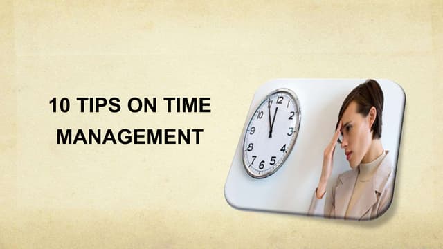 Time management ppt | PDF
