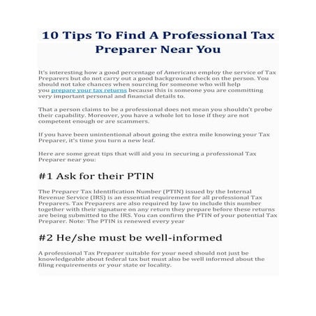 10 Tips To Find A Professional Tax Preparer Near You.pdf