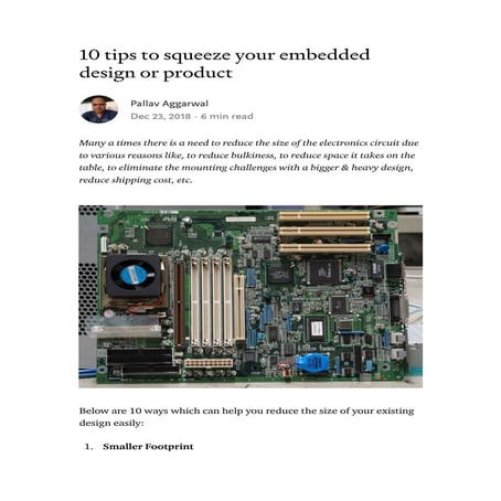 10 Tips to Squeeze your Embedded Design or Product | PDF