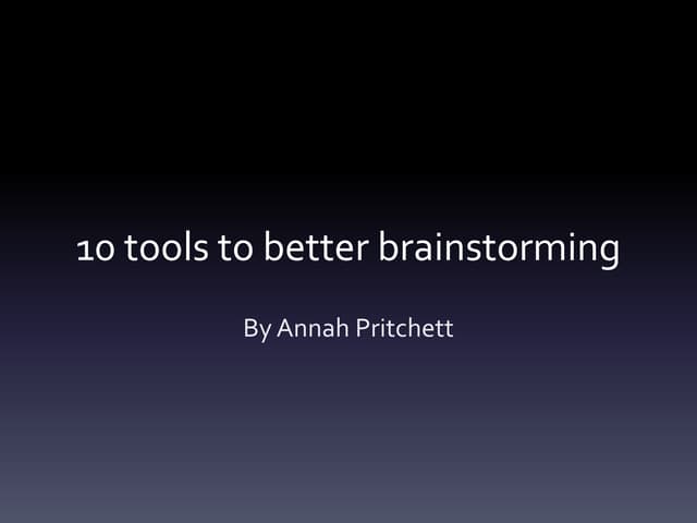 126. Brainstorming | PPTX