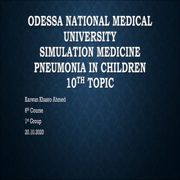 Pneumonia in children | PPT