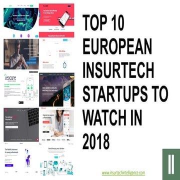 TOP 10 European Insurtech Startups to watch in 2018 | PPT