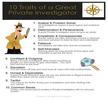 10 Traits of a Great Private Investigator | PDF | Crime & Harmful Acts ...