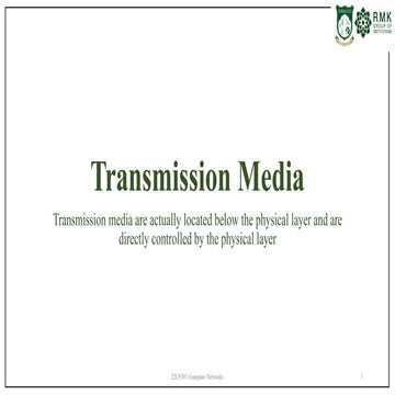 Transmission Media in Computer Networkss | PPTX
