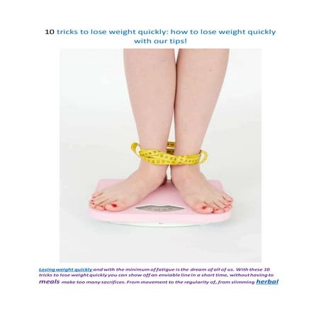10 tricks to lose weight quickly | DOCX