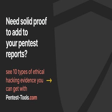 10 types of ethical hacking evidence you can get with Pentest-Tools.com