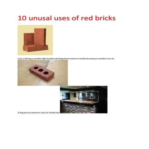 10 unusal uses of red bricks | DOCX