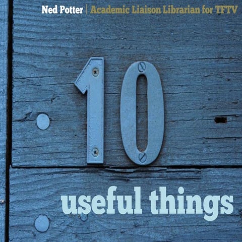 10 useful things for researchers in Theatre, Film and Television | PPT