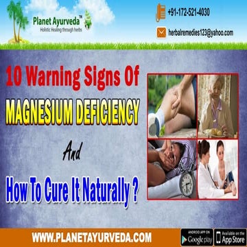 10 Warning Signs of Magnesium Deficiency and how to Cure it Naturally ...