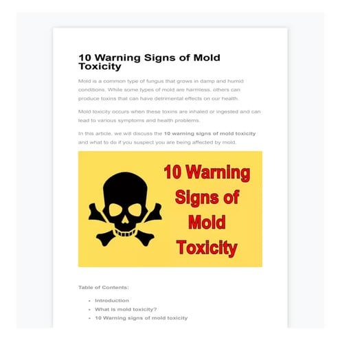 What are the 10 Warning signs of mold toxicity.pdf