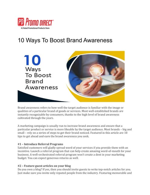 Brand awareness infographic | PDF