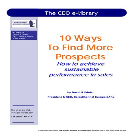10 Ways to Find More Prospects | PDF