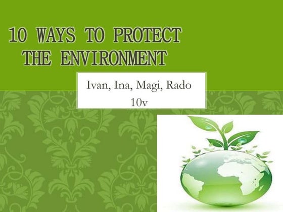 10 suggestions to take care of the environment. | PPTX