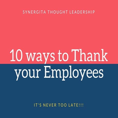 10ways to thank your Employees | PPT