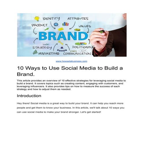 10 Ways to Use Social Media to Build a Brand..pdf