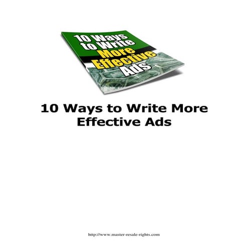 10 ways to write more effective ads | PDF