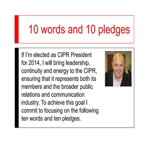 CIPR Election: 10 words and 10 pledges | PPT