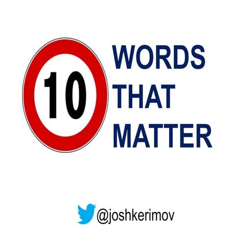 10 words that matter | PPTX