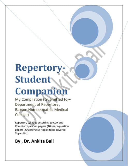 need for repertory ppt by dr sandip s gurchal. | PPTX