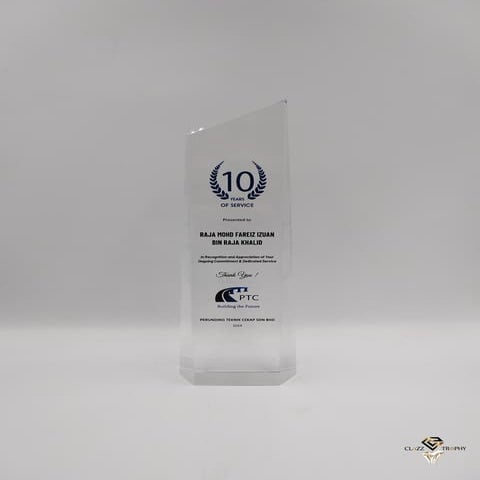 10 Years Award Crystal Trophies at Clazz Trophy Malaysia | #1 Reliable ...