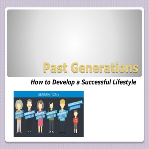 You are not your past generation | PPTX