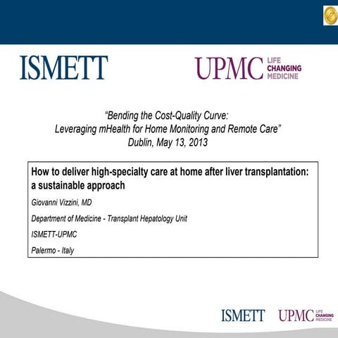 mHealth Symposium 2013 ISMETT UPMC | PPT