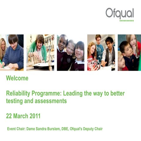 The Reliability Programme: Leading the way to better tests and ...