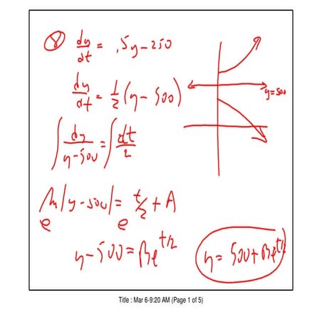 AP Calculus BC: 11-05 Harvard Text, Exponential Approach and Newton's ...
