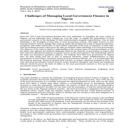 11.[1 12]challenges of managing local government finance in nigeria | PDF