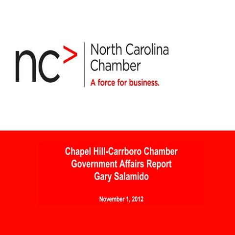 NC Chamber's Recap and Preview on the NC General Assembly | PPT ...