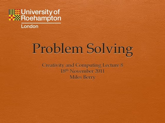Problem Solving Techniques Ppt 5653
