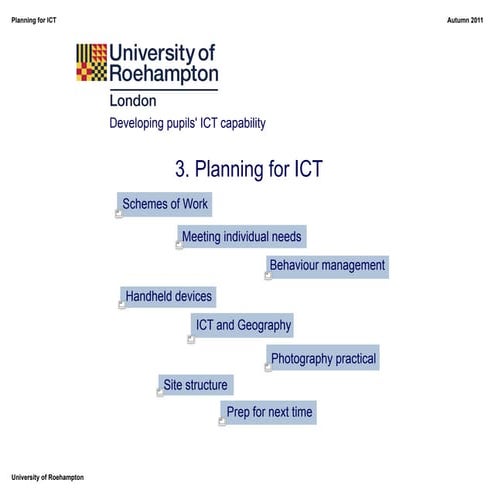 Planning for ICT | PDF | Education