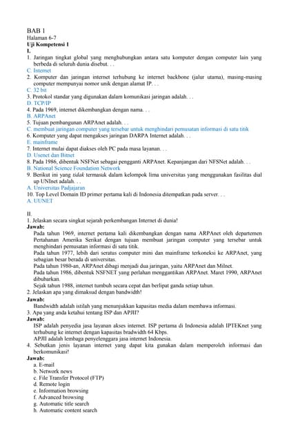 soal tik kelas XI | PDF