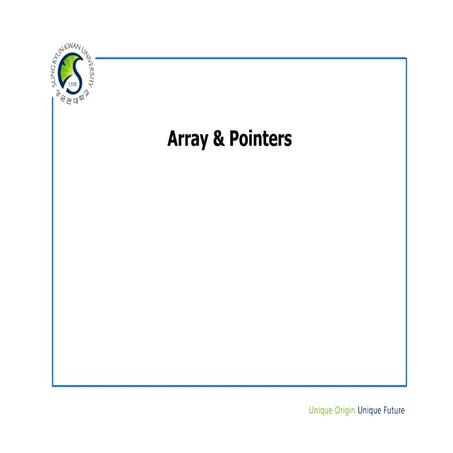 11 Array And Pointer Ppt