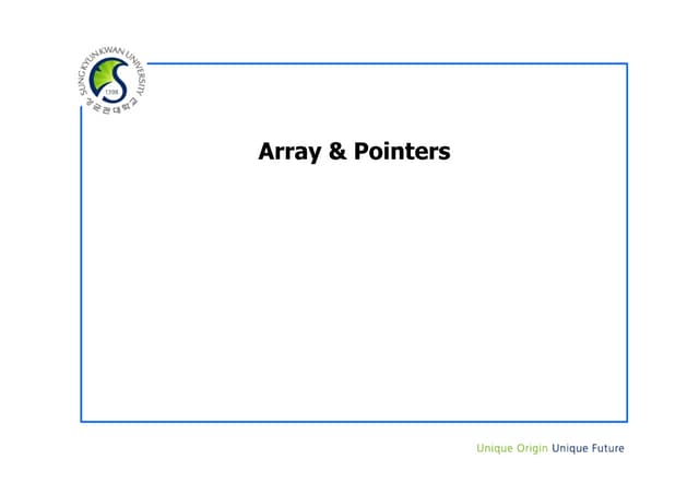 11 Array And Pointer Ppt