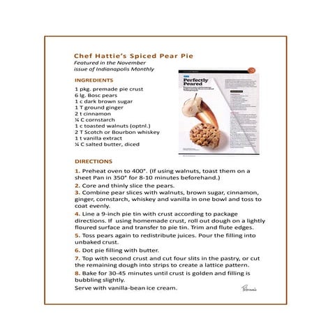 11.14 chef hattie's spiced pear pie recipe | PDF
