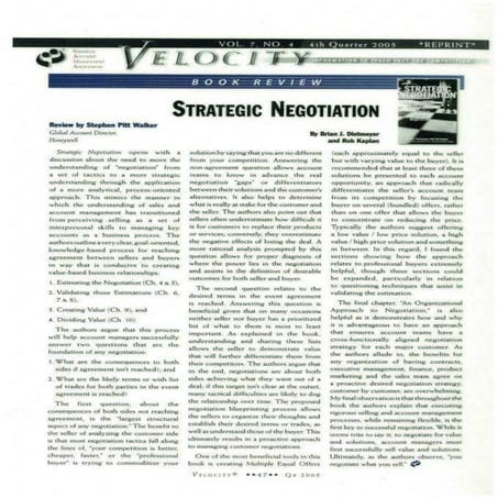 Book Review - Strategic Negotiation | PDF