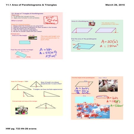 Parallelogram area | PPTX