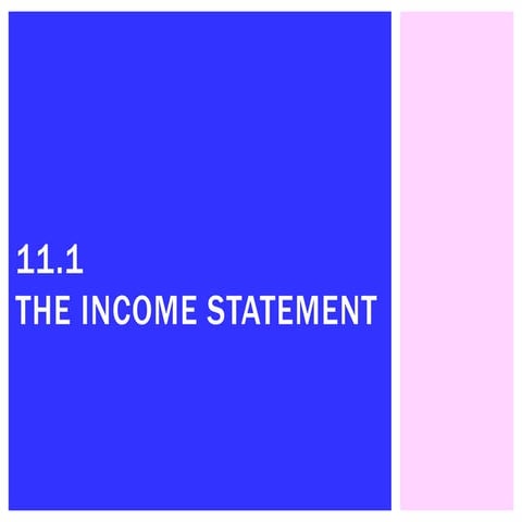11.1 The Income Statement | PPT