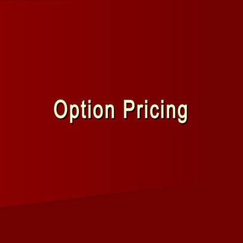 11. option pricing | PPT